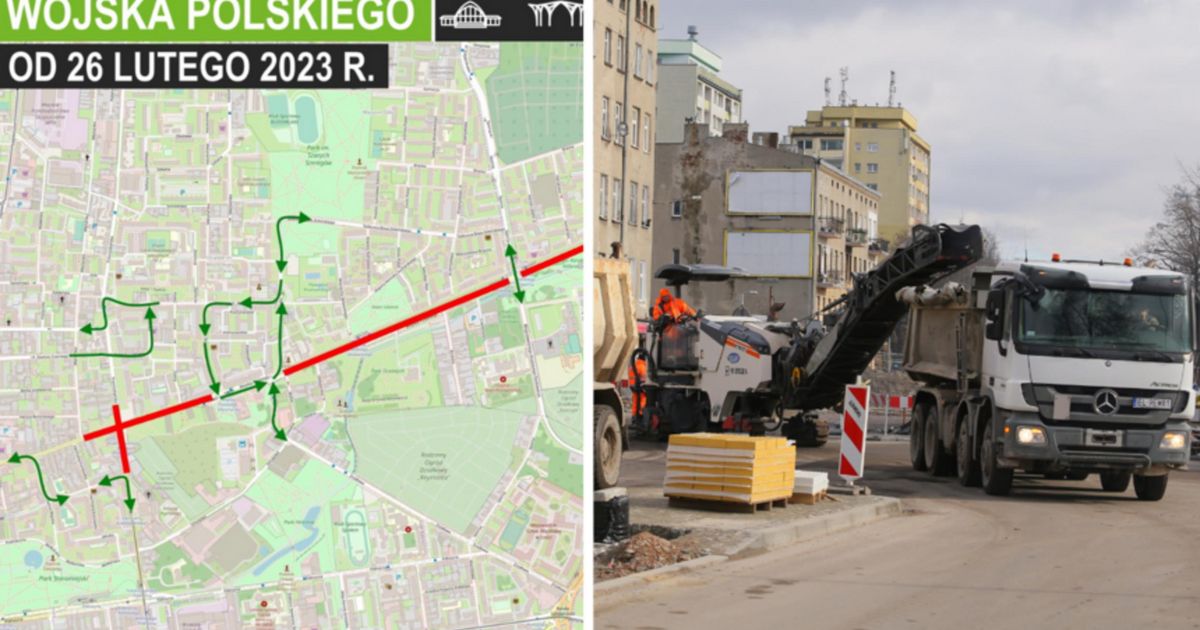 Remont Wojska Polskiego przyspiesza. Zobacz, jak idą prace [MAPA ORGANIZACJI RUCHU] - Rewitalizacja